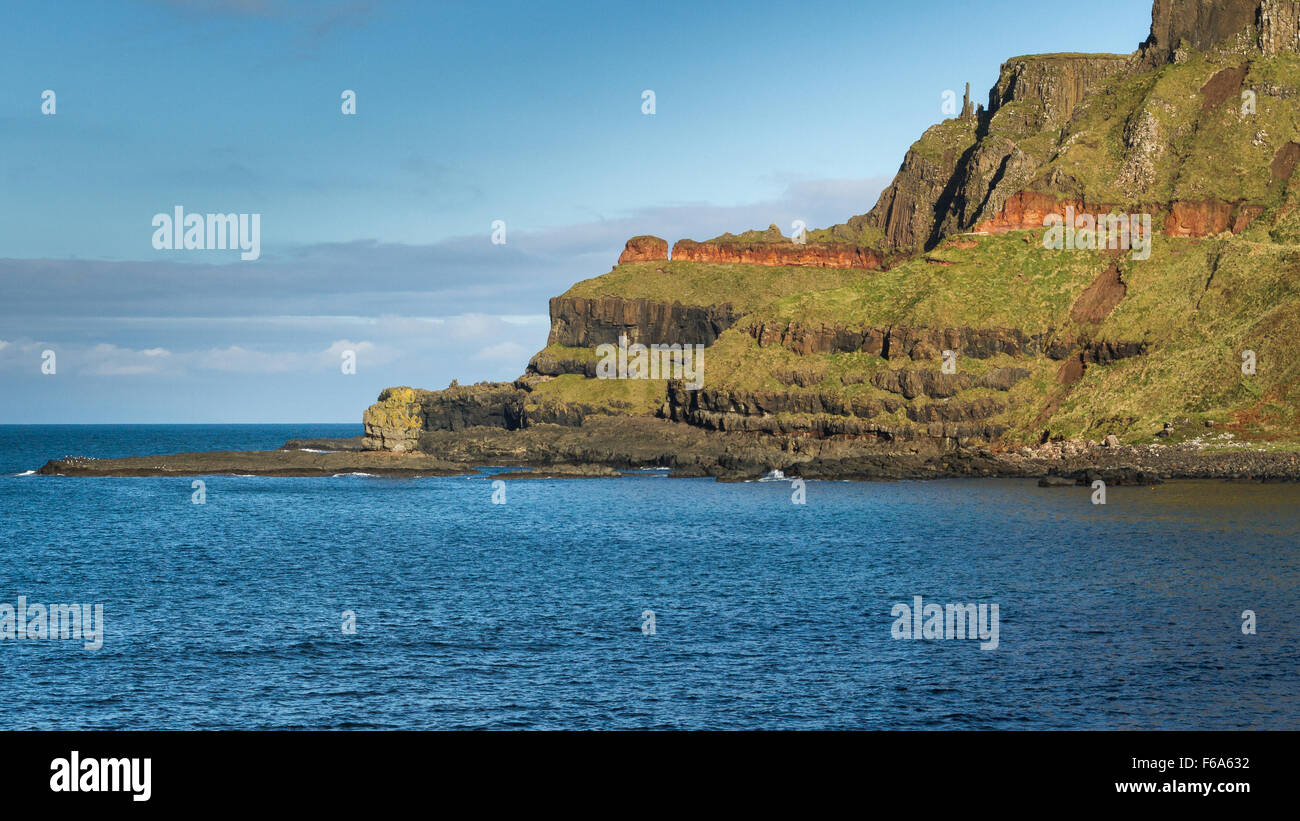 Cliffs at the Giant's Causeway, County Antrim, Northern Ireland Stock ...