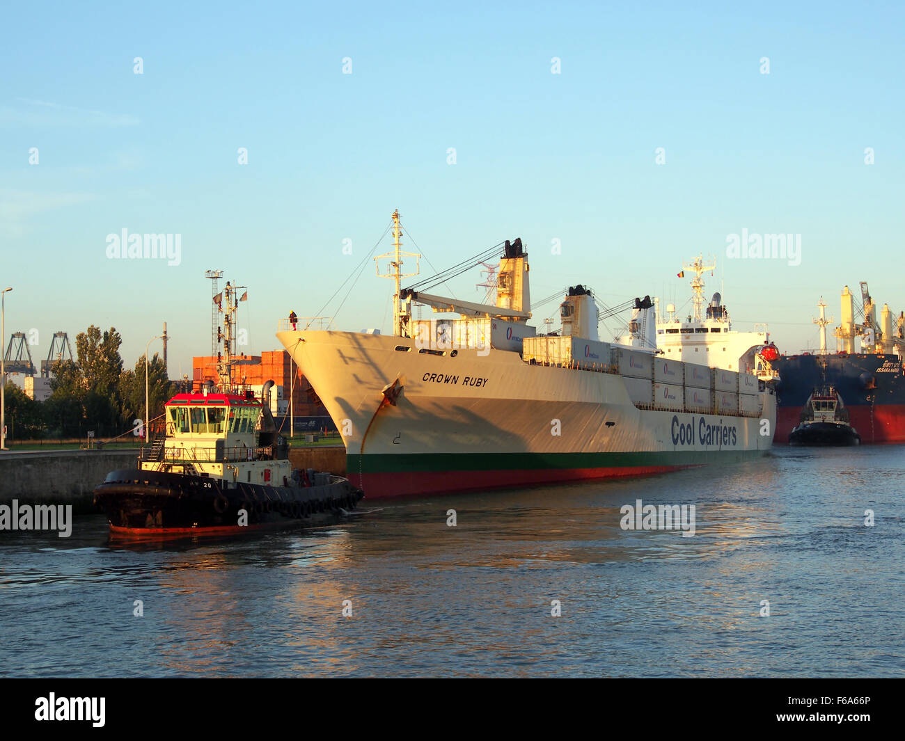Crown Ruby, a container ship and oil tanker launched in 1997, is seen ...
