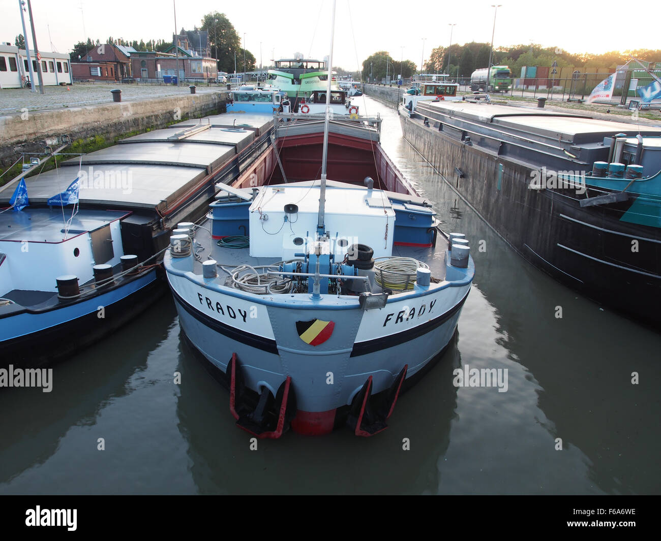 The image captures the Frady, a ship built in 1964, docked at the Port ...