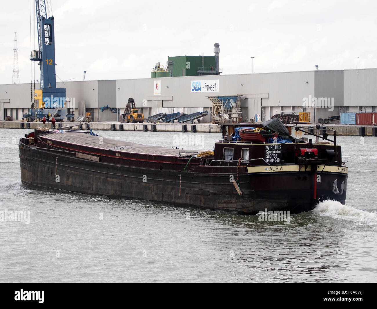 The 'Adria,' a ship built in 1928 with ENI number 04304340, is docked ...