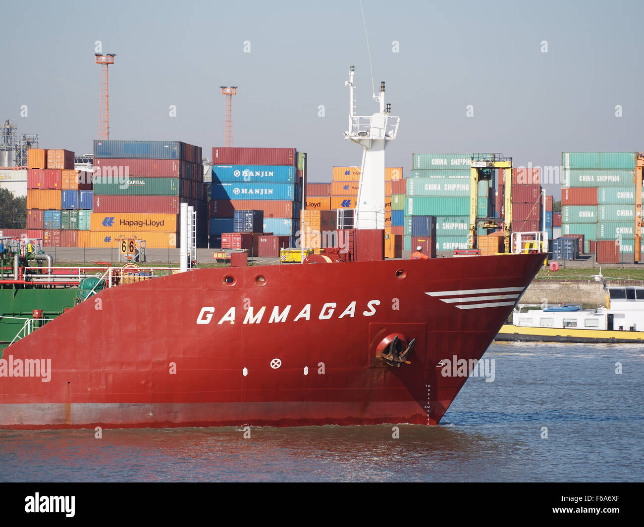 The Gammagas, a gas tanker built in 1992, is seen docked at the Port of ...