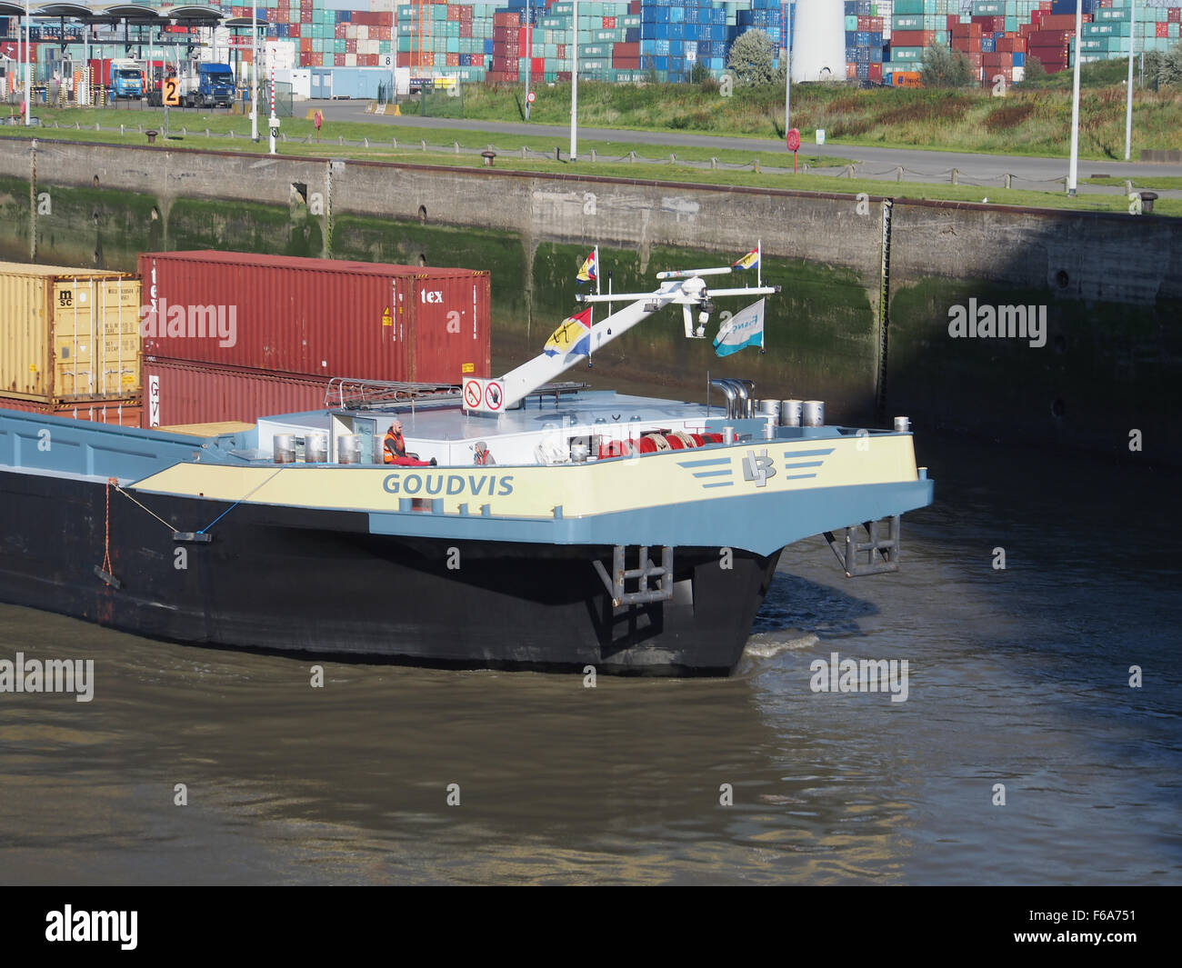 The Goudvis, a 2010 container ship with ENI number 06105081, docks at ...