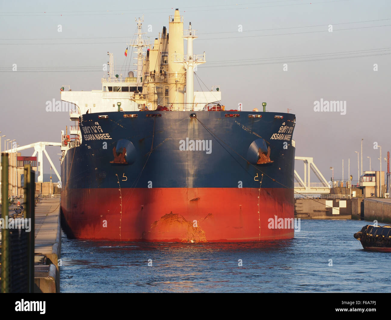 The *Issara Naree* is a container ship with IMO number 9732187, seen ...