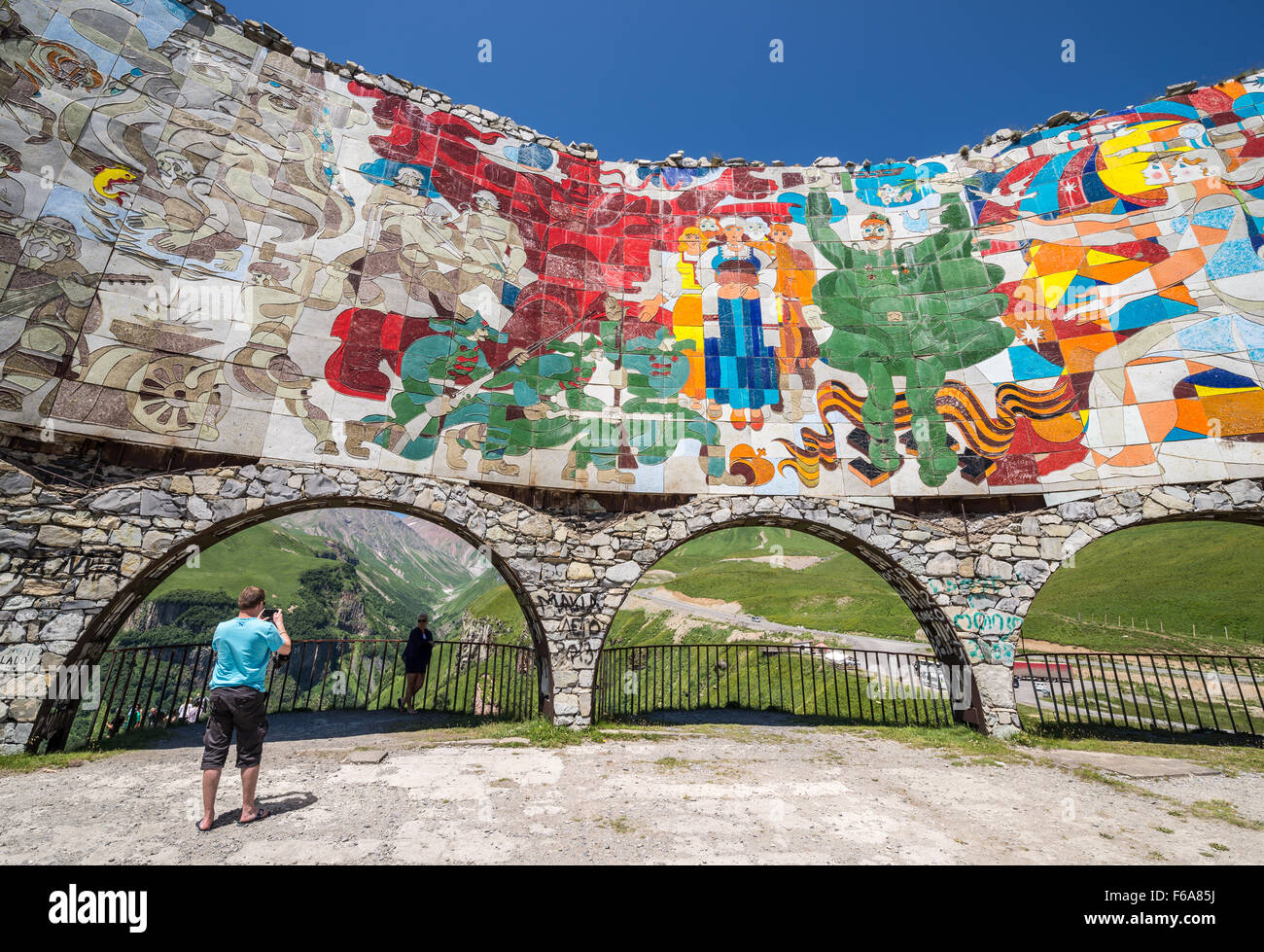 Soviet and Georgian Friendship monument located on Georgian Military ...