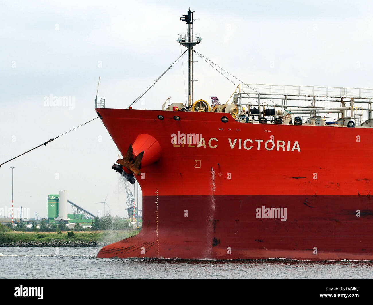 The Lilac Victoria, a container ship identified by its IMO number ...