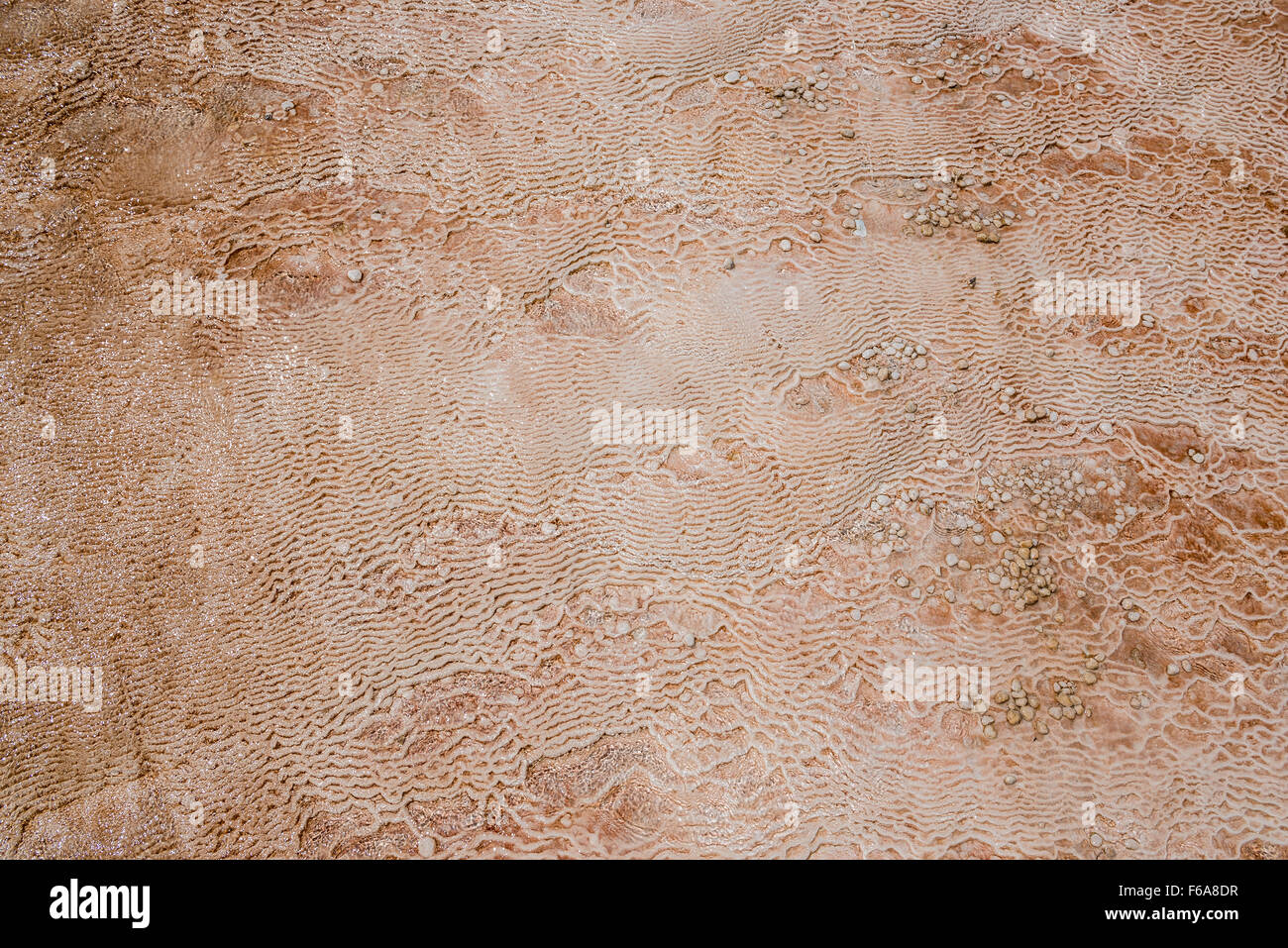 geological limestone form called Travertine on the way to Stepantsminda ...