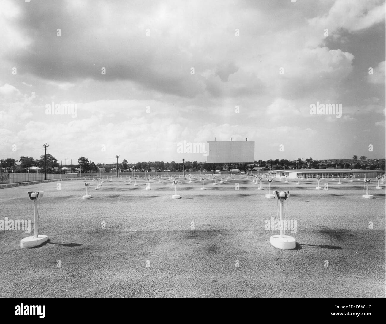 Photograph of the Skyline Drive-In at Bass Hill in 1957, showing ...