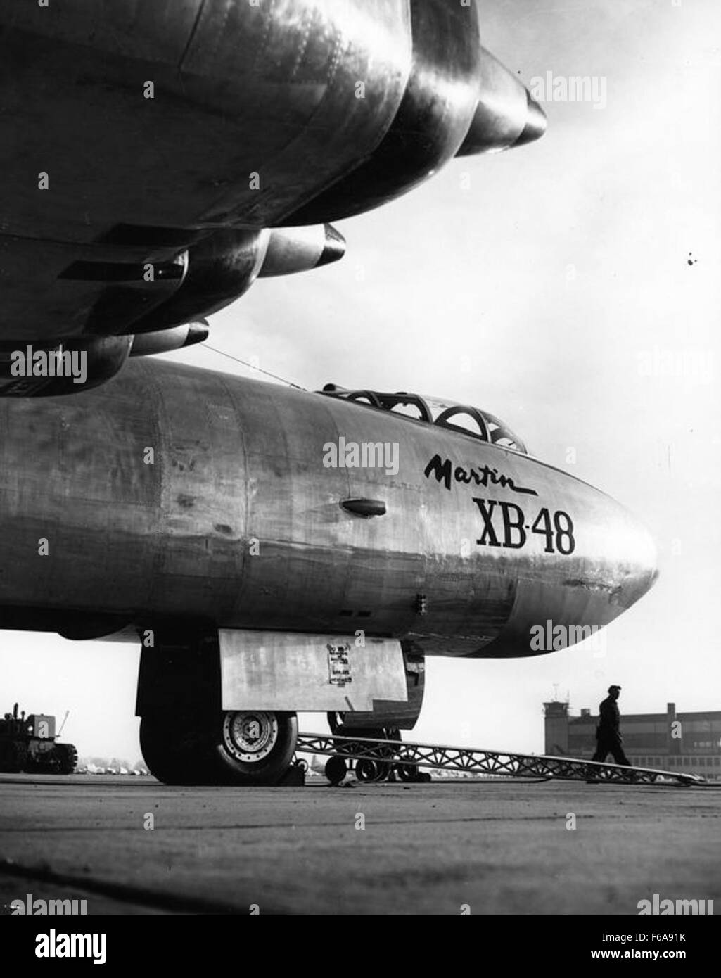 XB-48 Nose, showing the nose section of the XB-48, an experimental jet ...