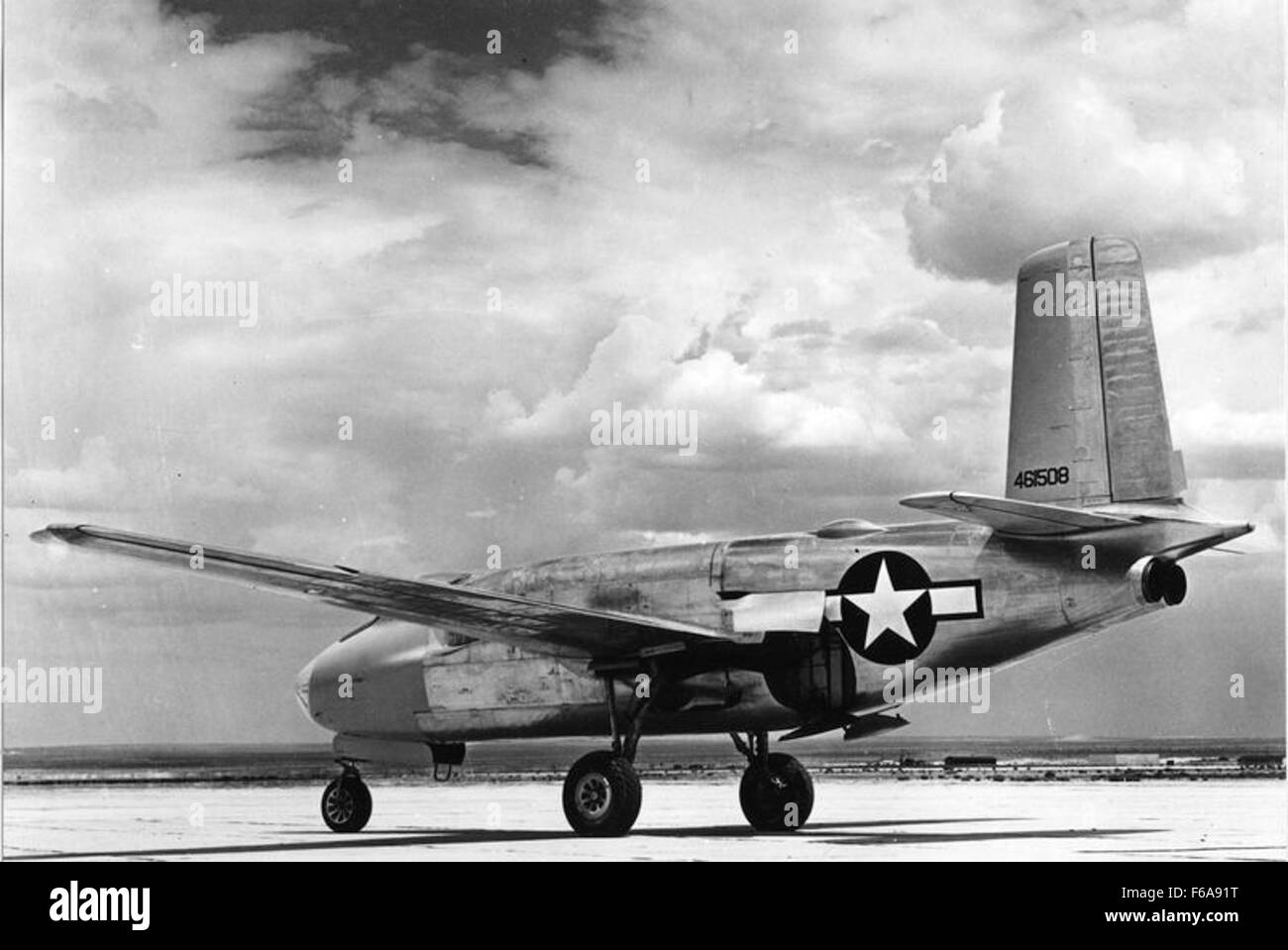 XB-43 Rear Quarter, capturing a rear-quarter view of the XB-43, an ...