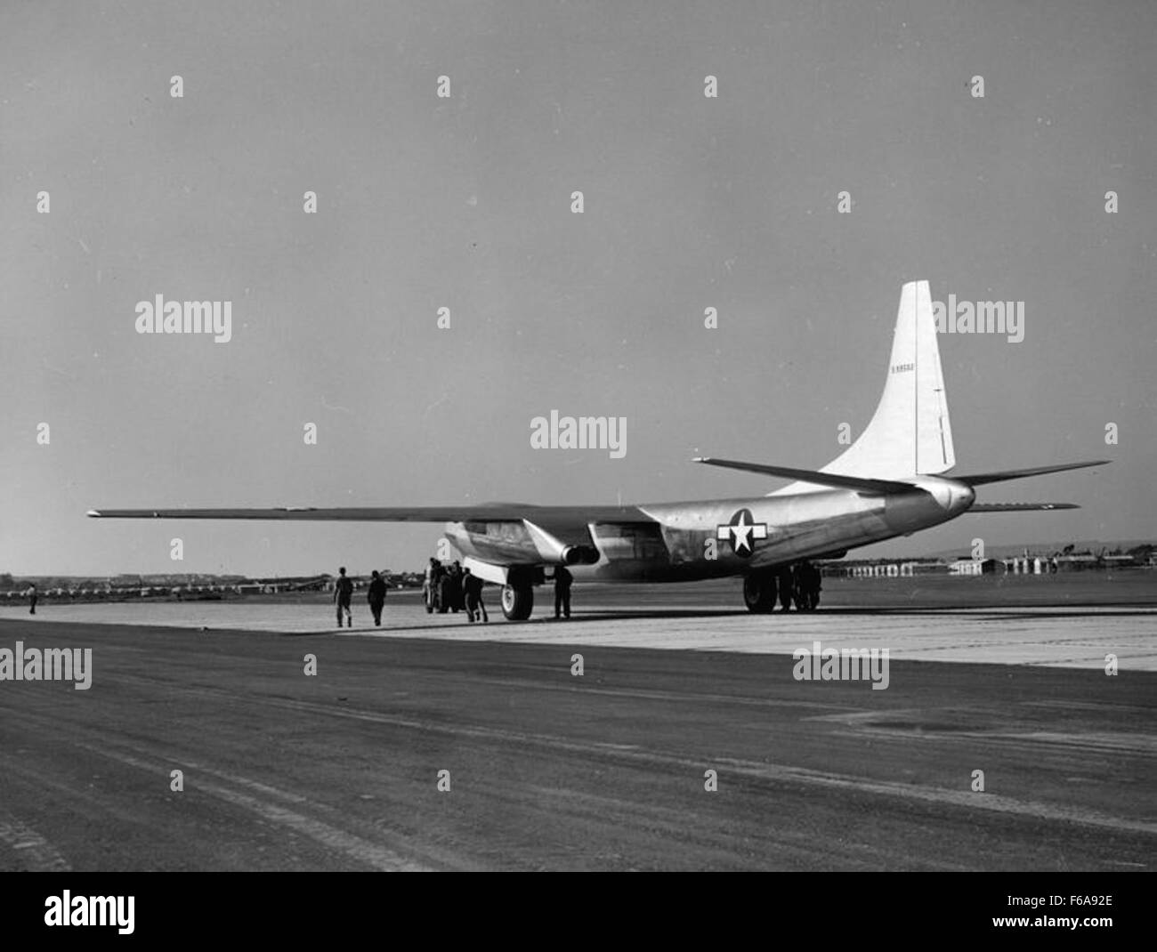 The XB-46, a U.S. Air Force experimental bomber, photographed from the ...