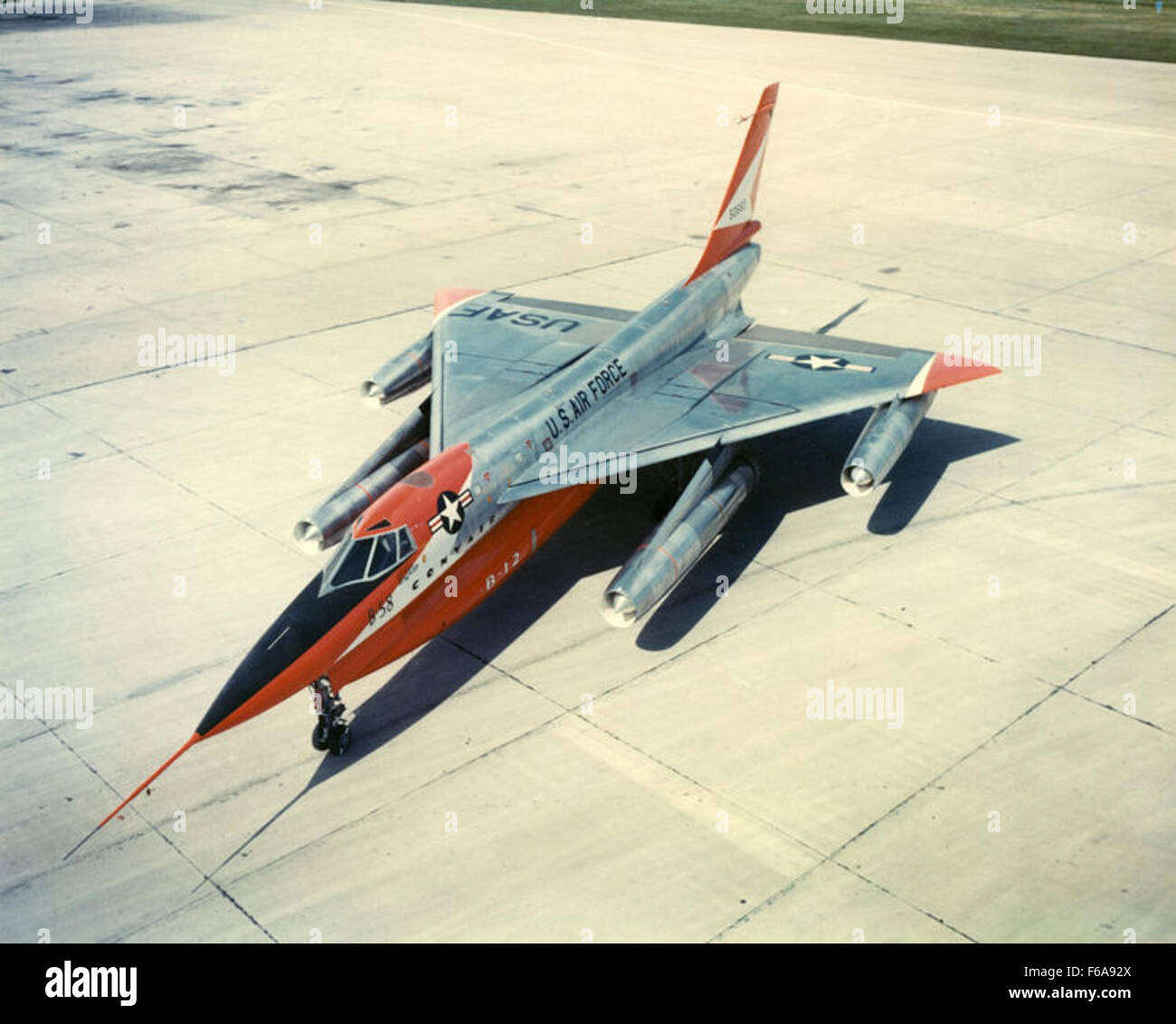 The B-58 Hustler, a supersonic strategic bomber developed by the U.S ...