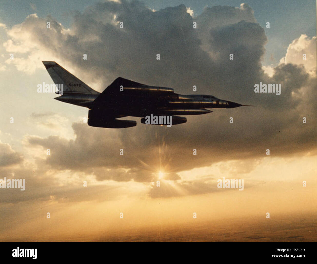 B-58 Hustler at sunset. The B-58 was the first operational supersonic ...