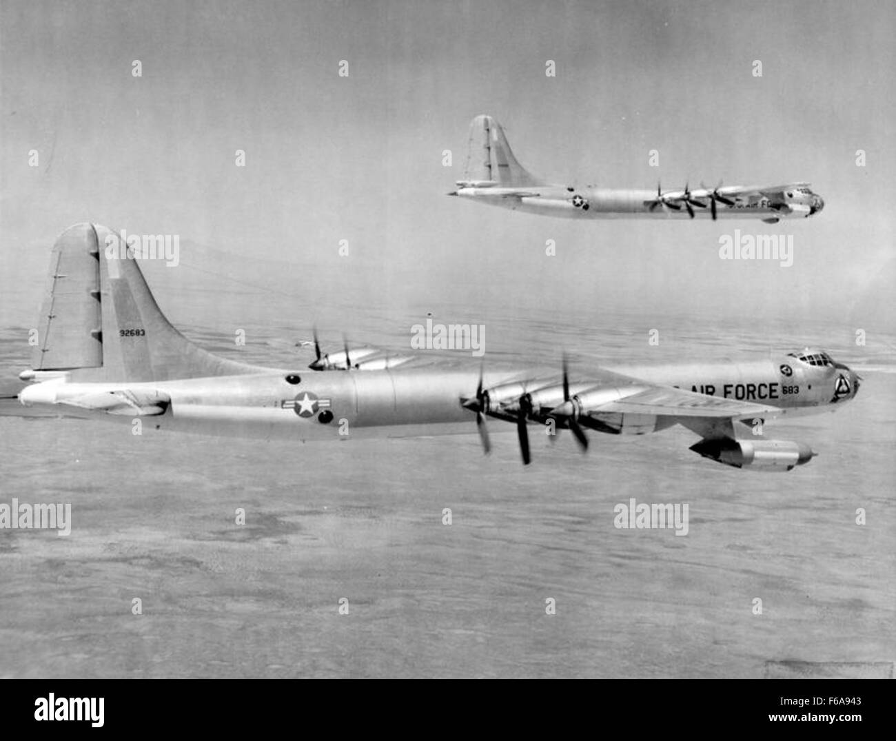 The B-36 bombers stationed at Walker Air Force Base, showcasing the ...