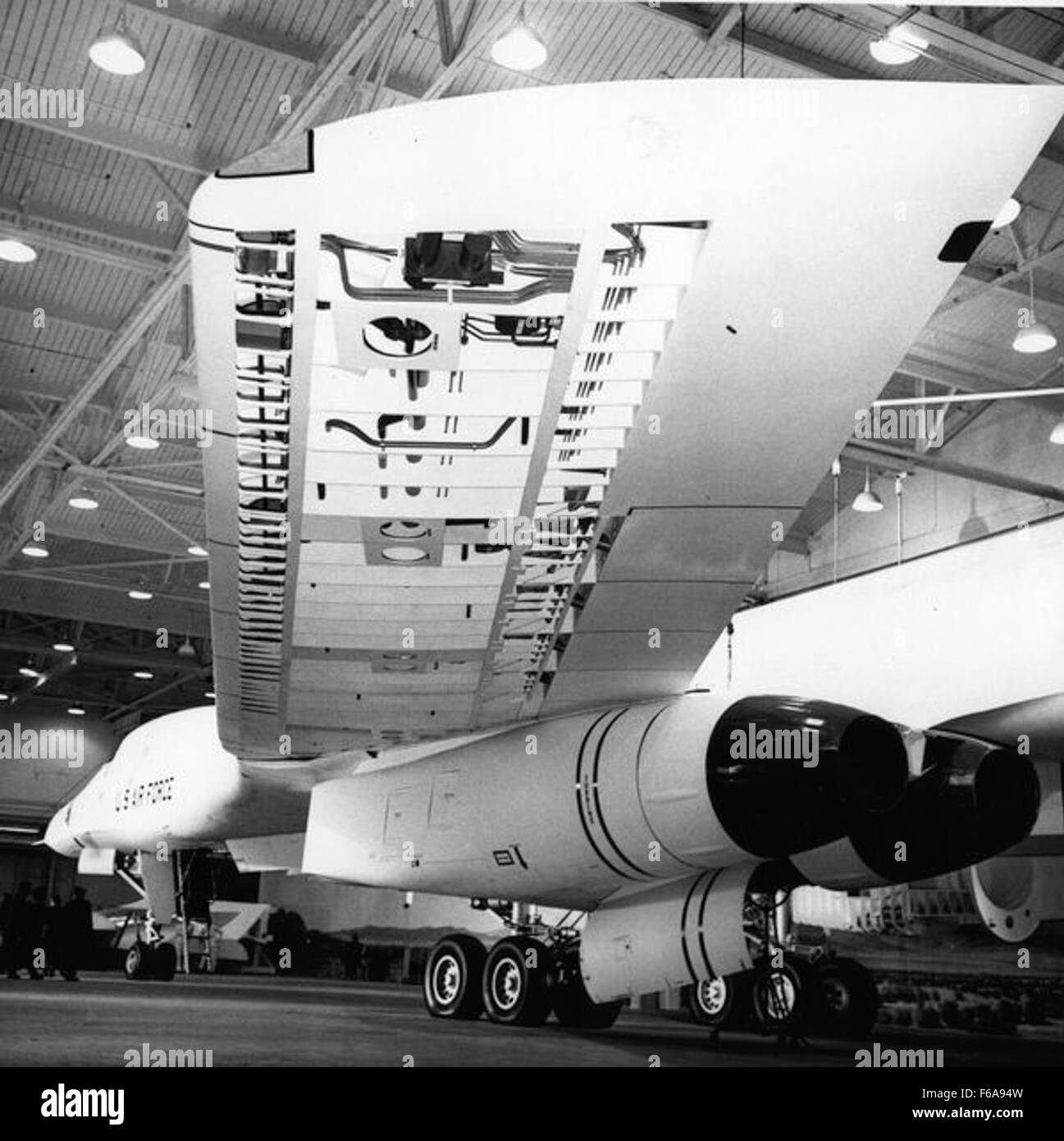A mockup of the B-1A Lancer, a supersonic strategic bomber developed by ...