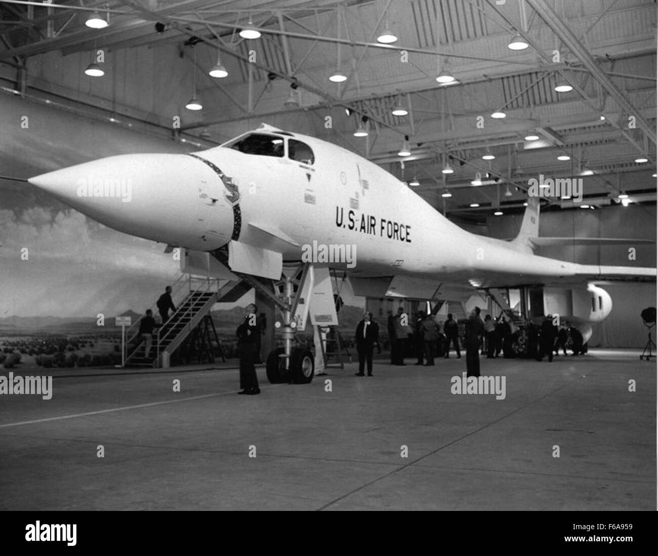 The B-1A Lancer mockup, a prototype of the supersonic variable-sweep ...