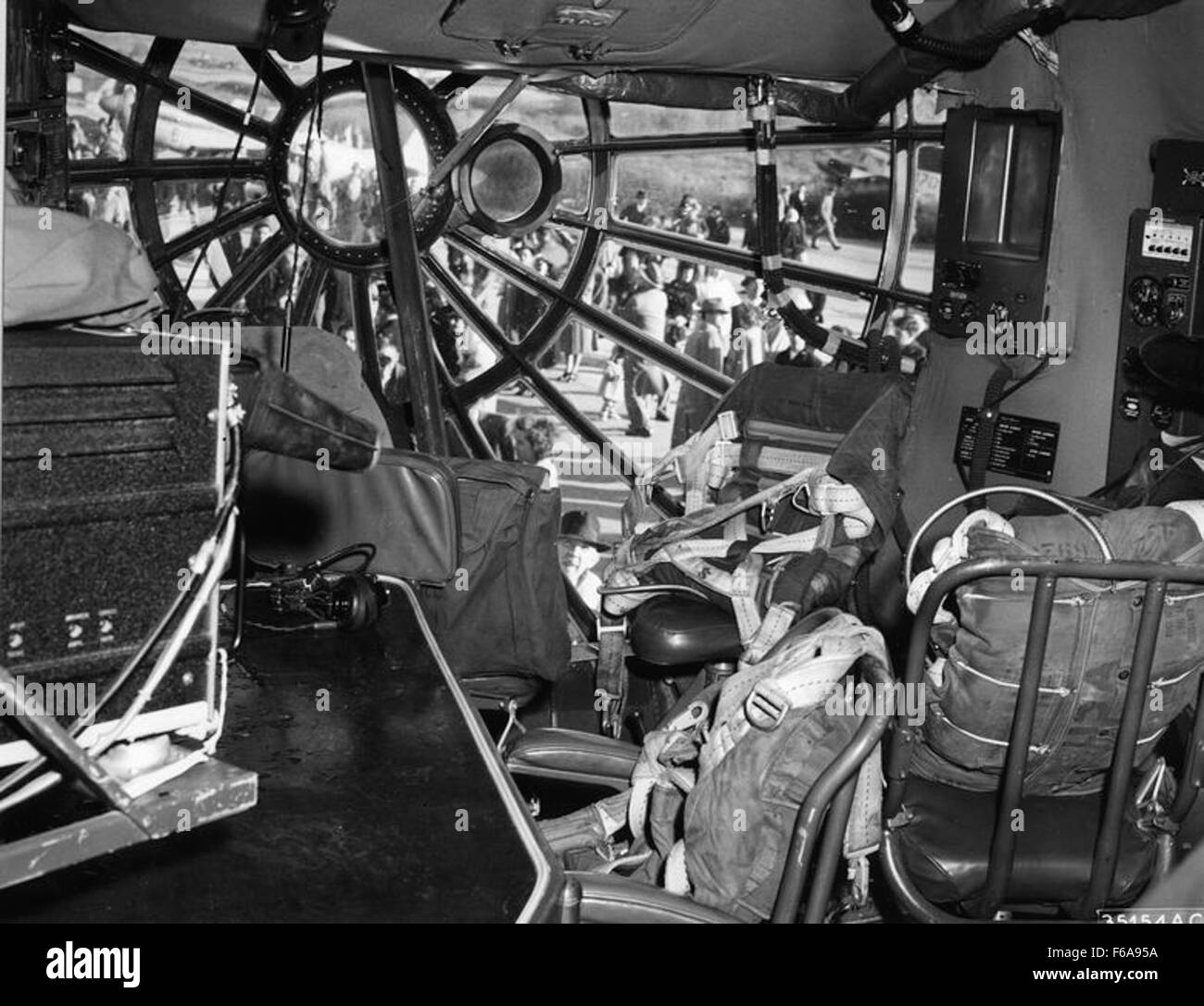 Image of a B-36 aircraft in St. Louis. The aircraft is displayed in a ...