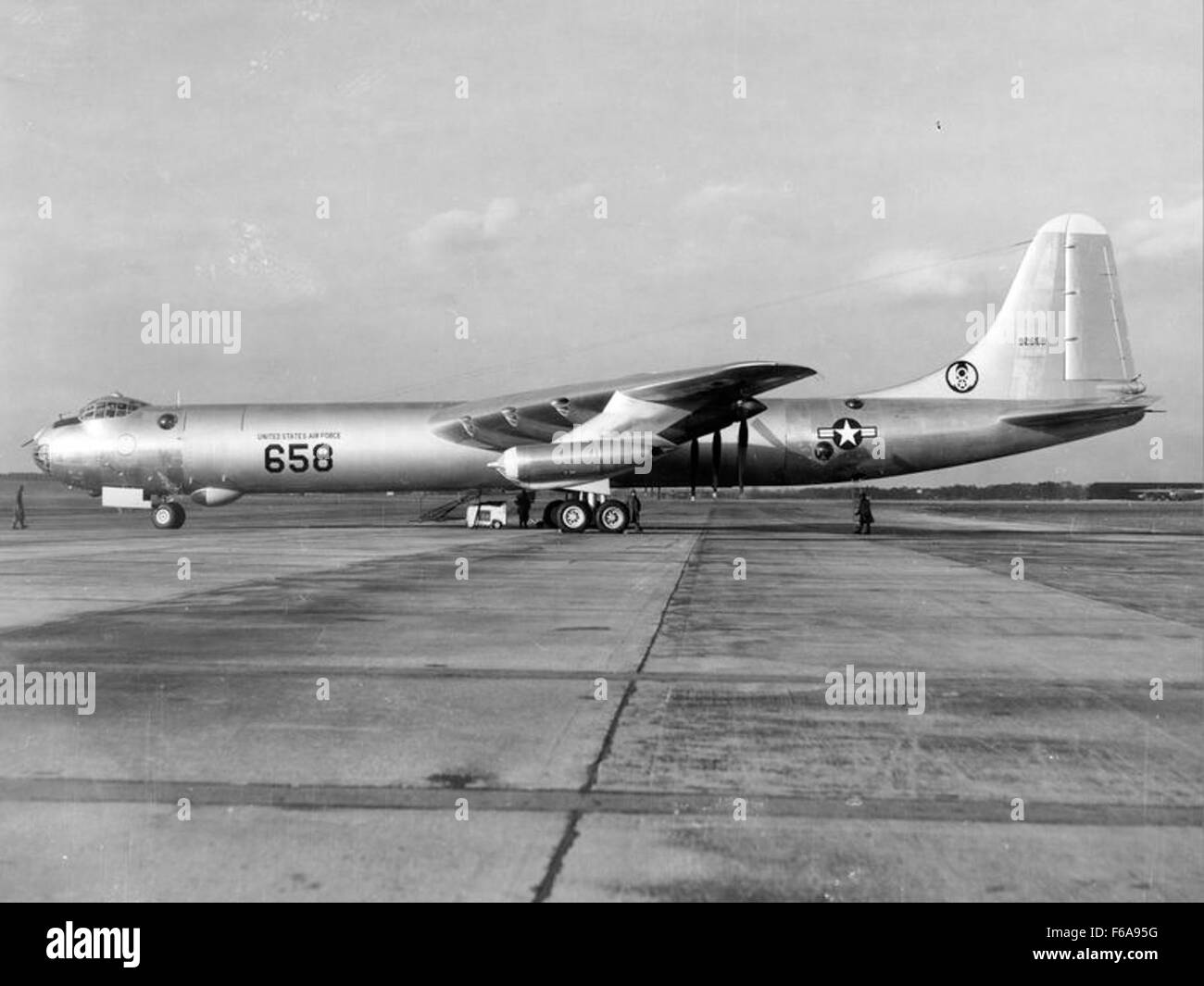 The B-36 Peacemaker at Lakenheath Air Force Base. The B-36 was a ...