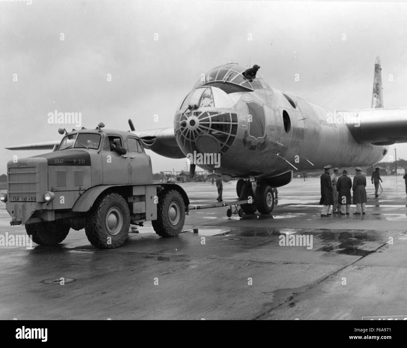 B-36 Peacemaker flying over the Far East, showcasing the aircraft's ...