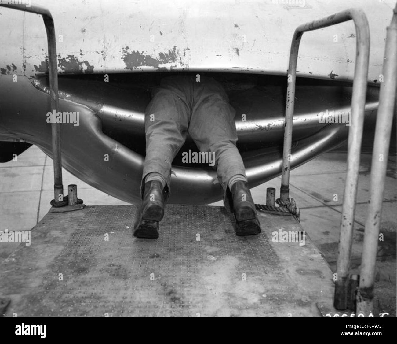 B-36 engine intake, captured in detail to showcase the aircraft's ...
