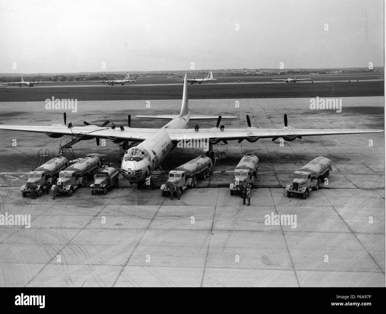 The B-36 Peacemaker at Carswell Air Force Base, photographed with ...
