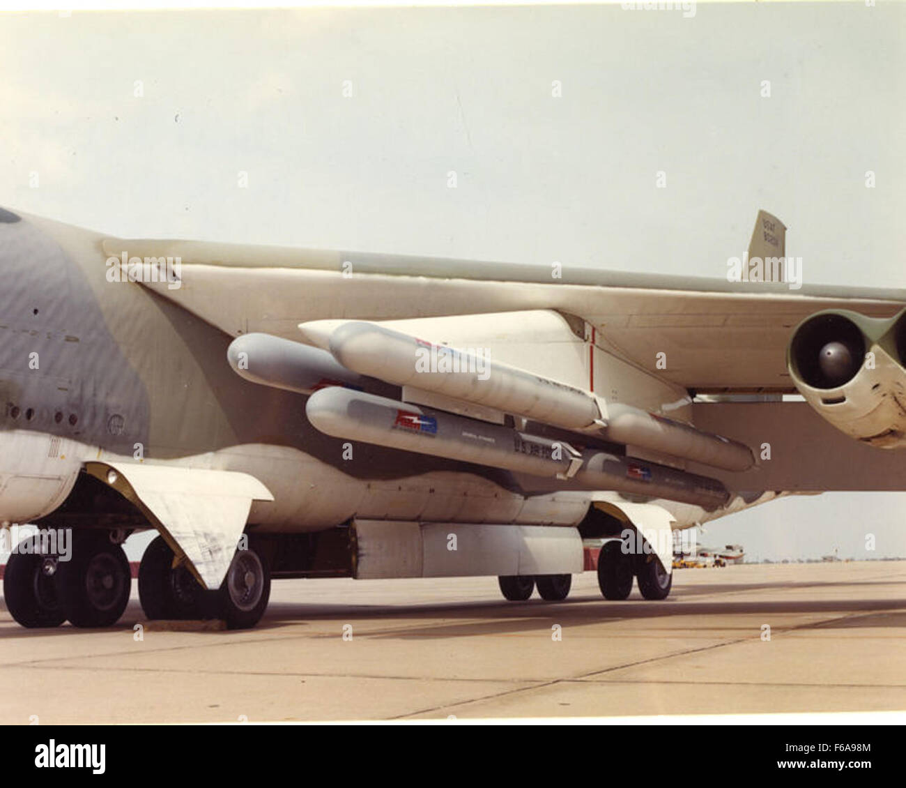 A B-52G Stratofortress, equipped with AGM-109 cruise missiles, in ...