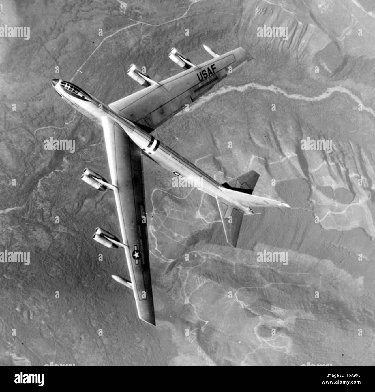 YB-52 Top In Flight: The YB-52, an experimental version of the B-52 ...