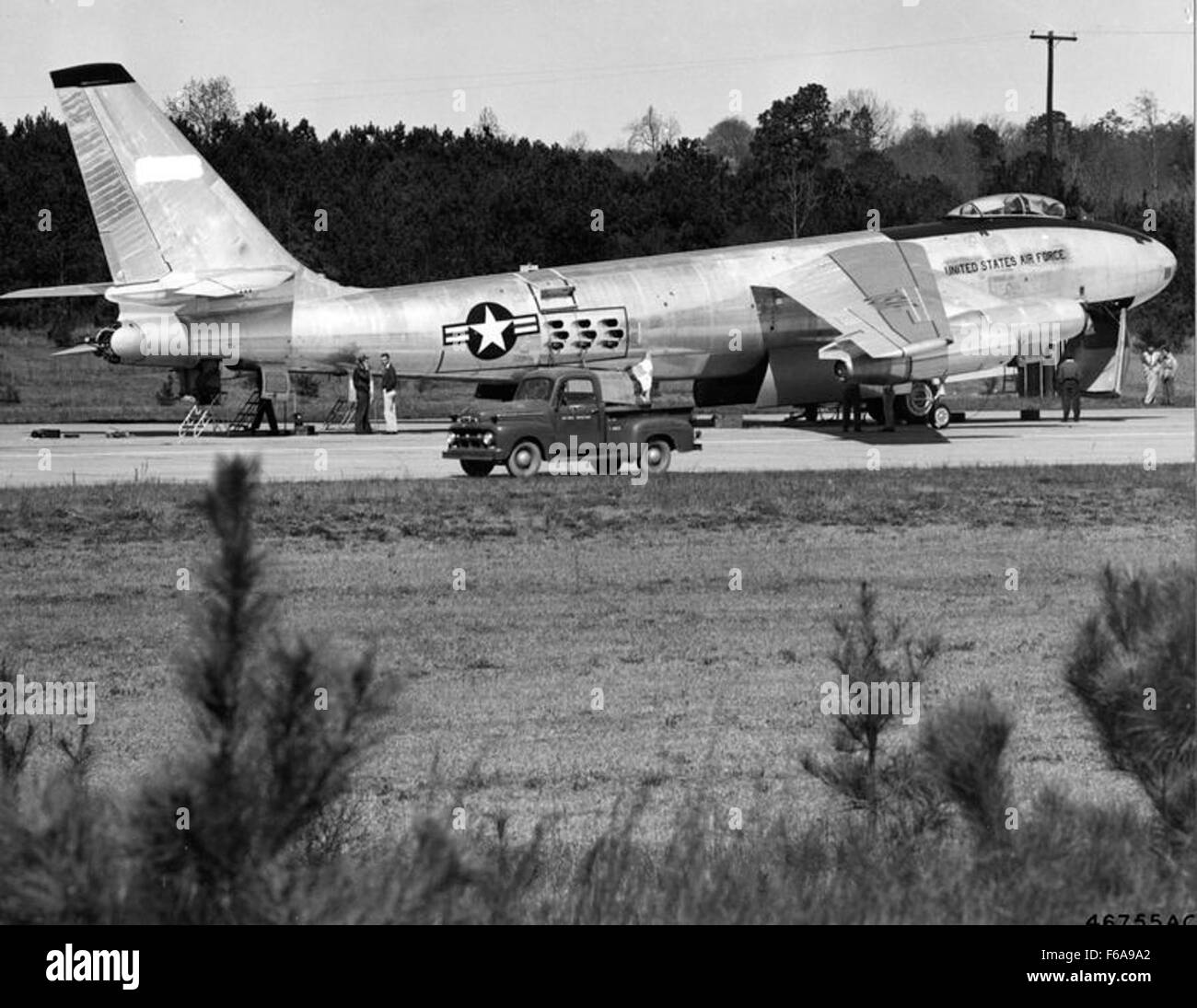 The B-47 Stratojet, a U.S. Air Force medium-range jet bomber developed ...