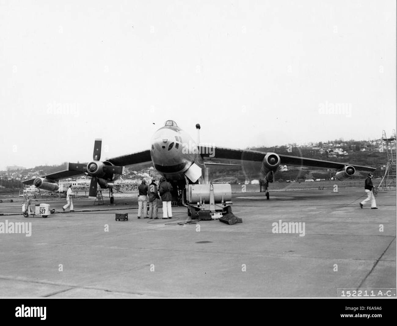B-47D Turboprop Test Aircraft, a prototype bomber aircraft with ...
