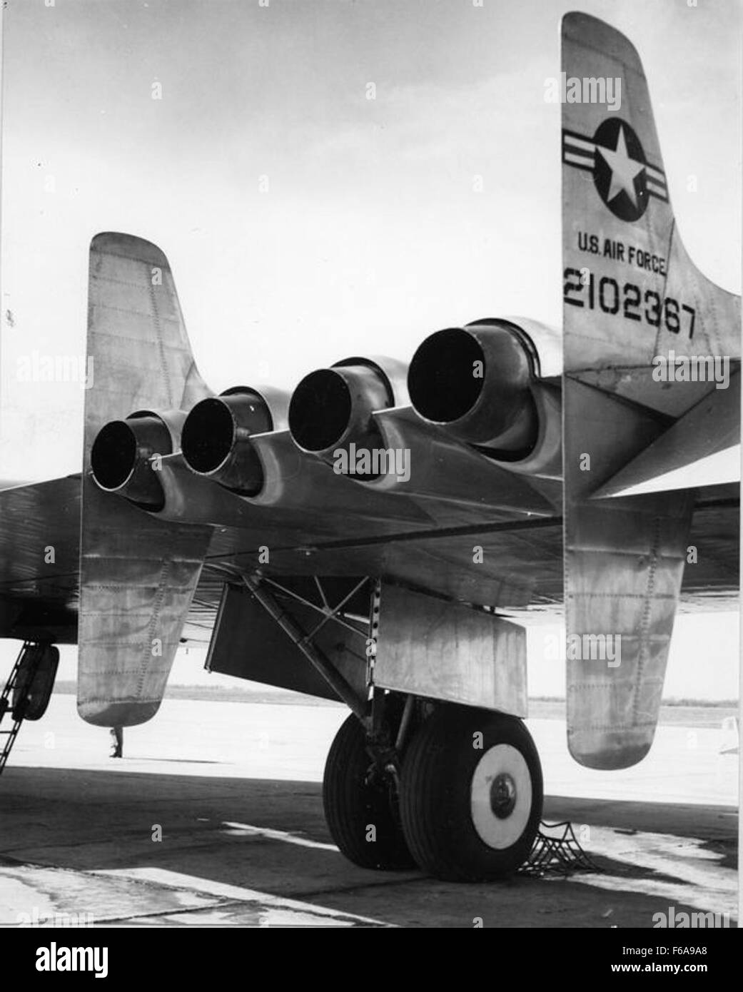 The YB-49, a jet-powered flying wing designed by Northrop, showing its ...