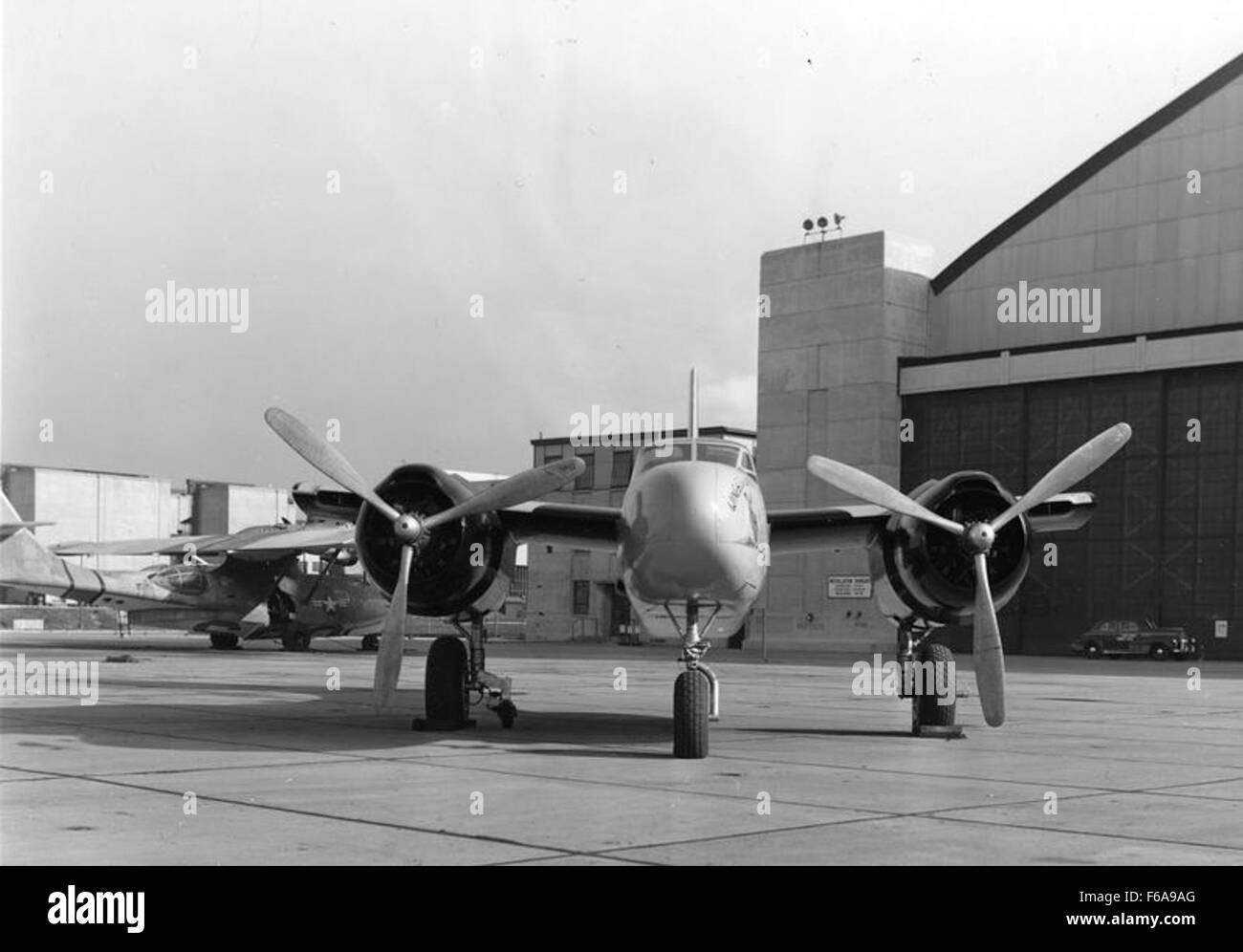 The B-26 Marauder during a taxi test. The B-26 was a World War II-era ...