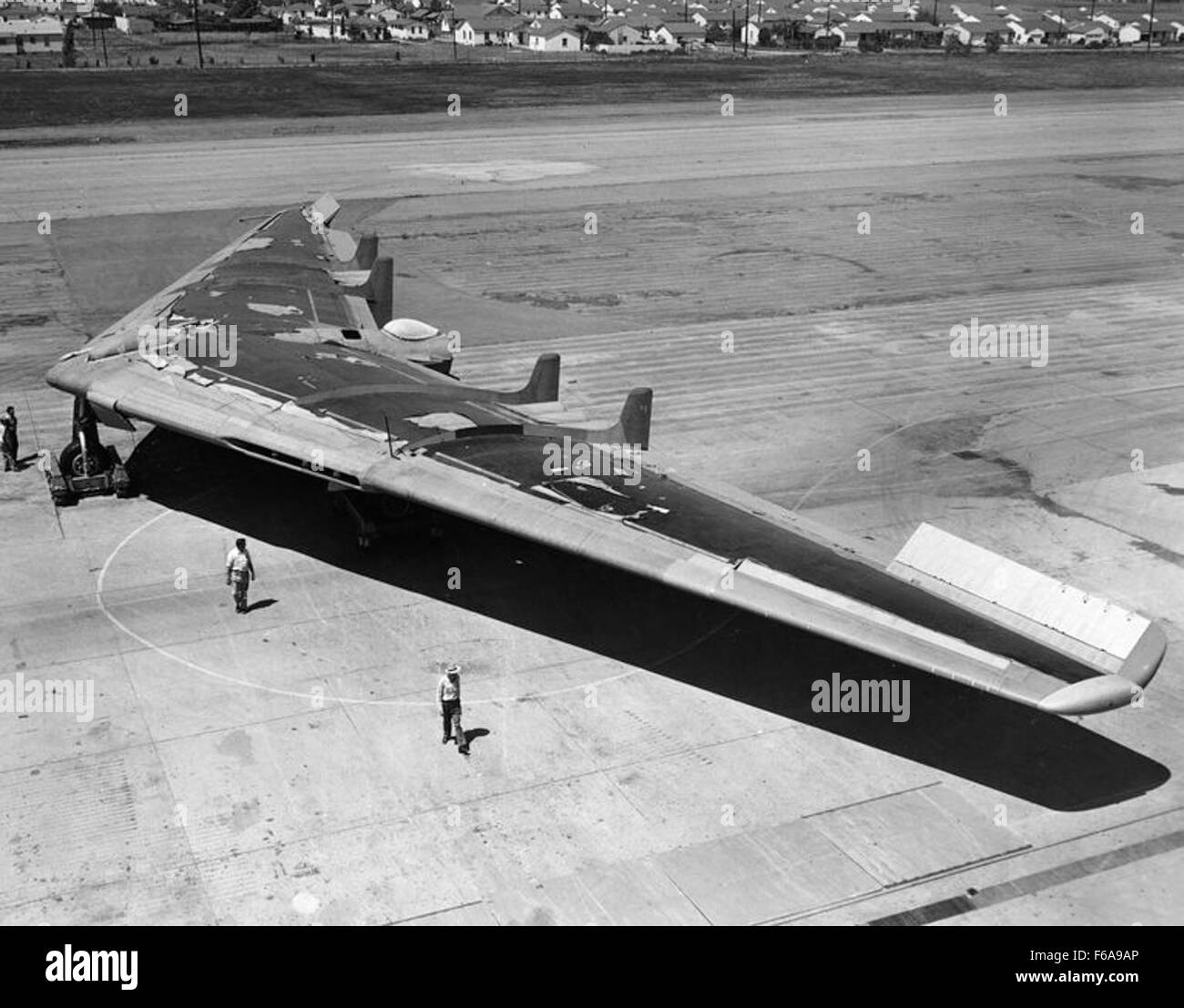 YB-49 high front quarter, an experimental flying wing aircraft ...