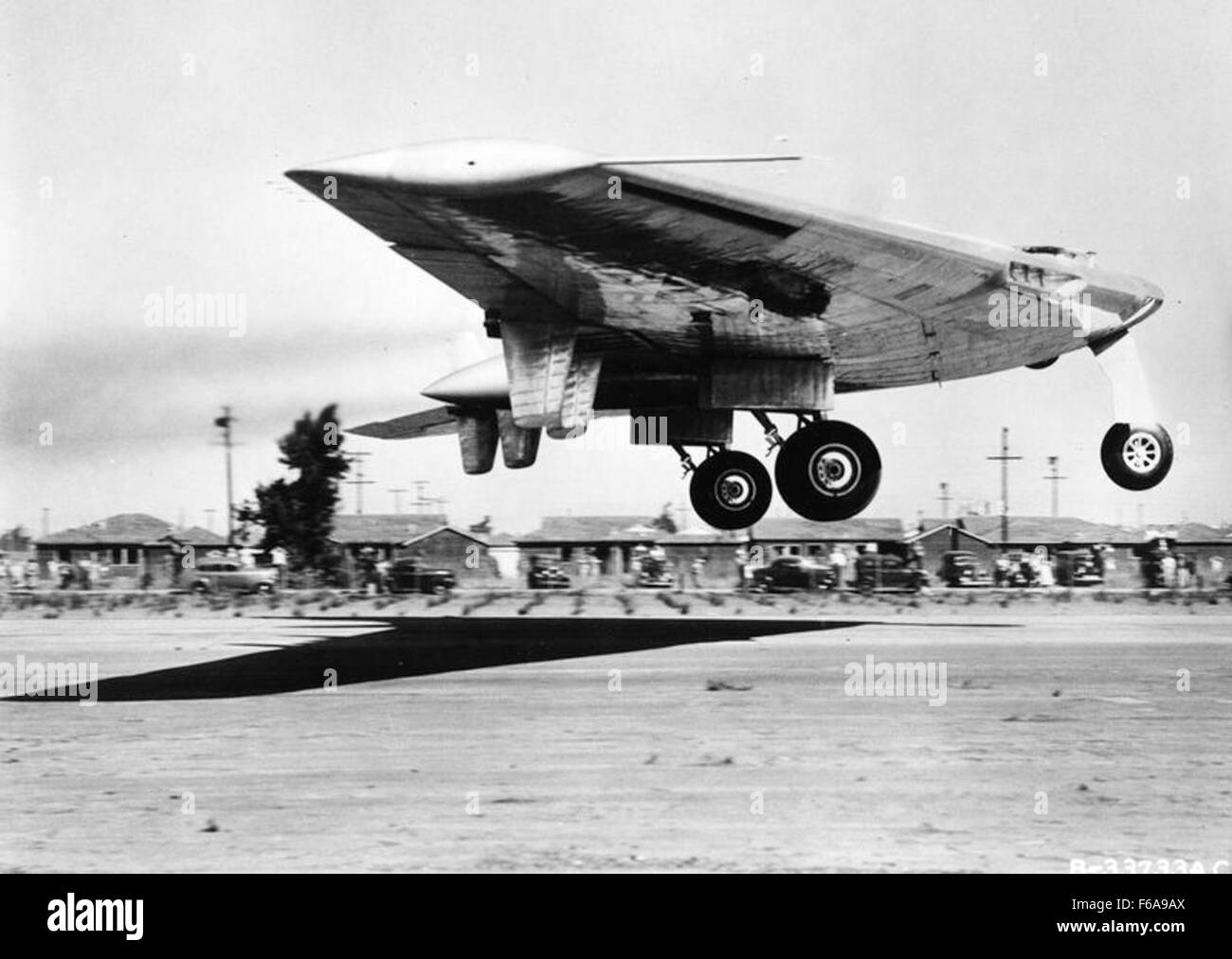 YB-49 First Flight, documenting the first flight of the YB-49, a jet ...
