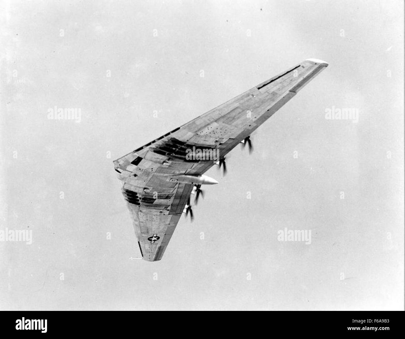 The XB-35, a flying wing bomber prototype developed by Northrop for the ...