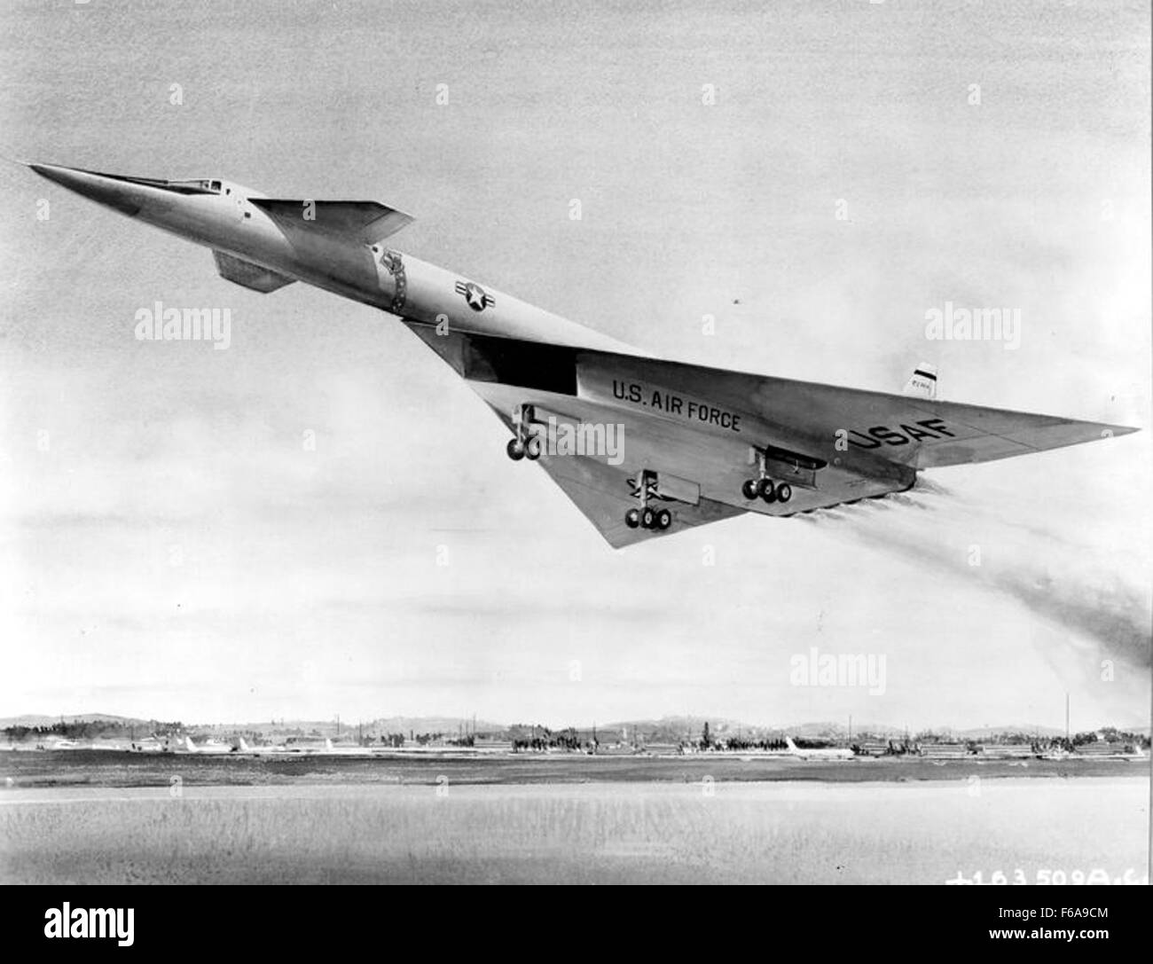 An artist's concept of the B-70 Valkyrie, a supersonic strategic bomber ...