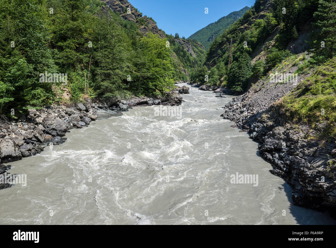 Patara Enguri River in Samegrelo-Zemo Svaneti region, Georgia Stock ...
