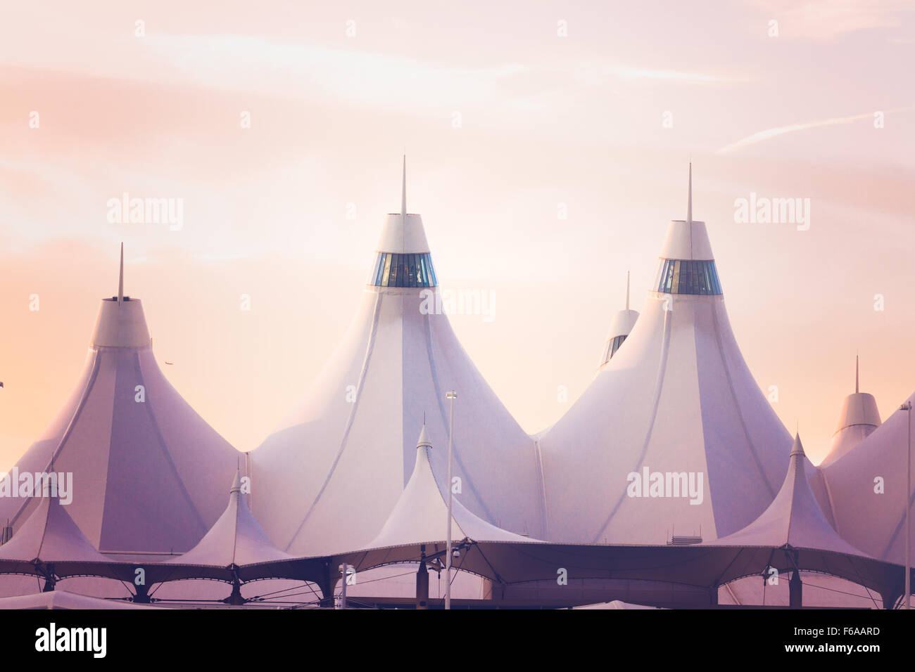 Tents of DIA at sunrise. Denver International Airport well known for ...