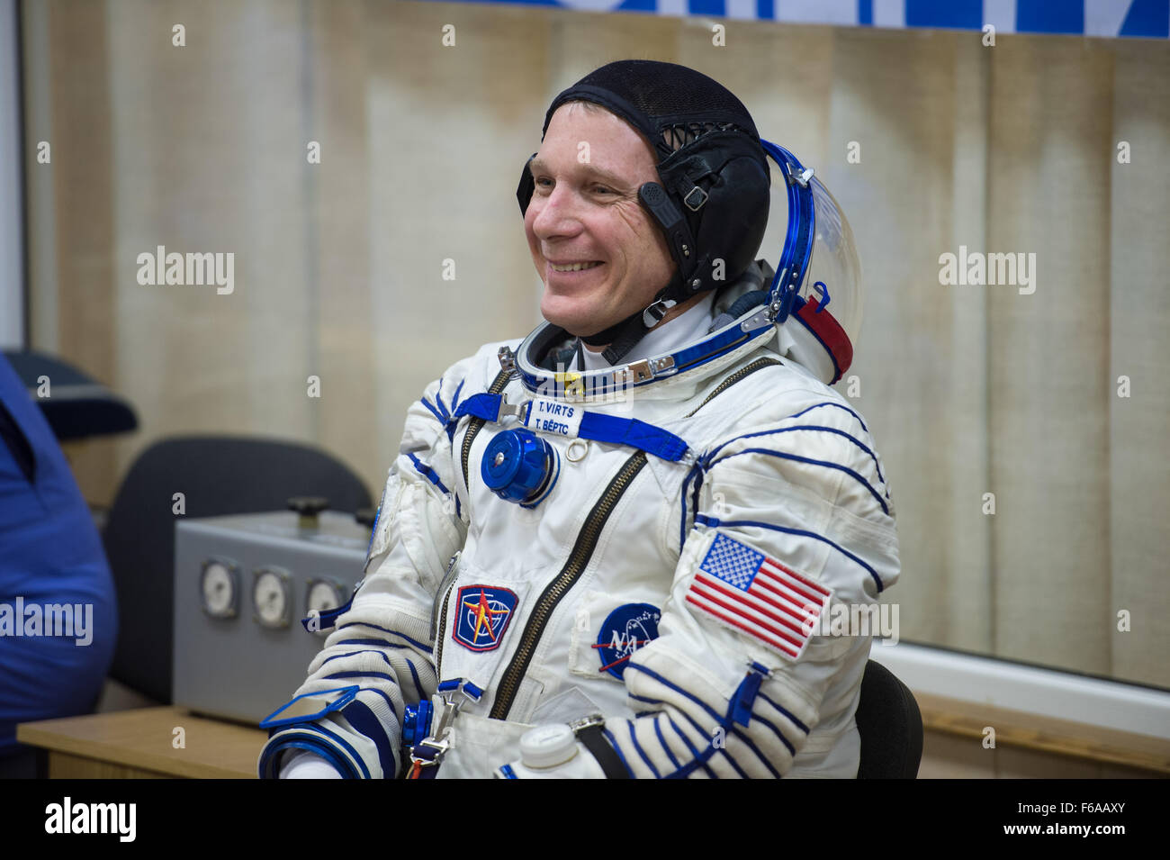 NASA astronaut Terry Virts prepares for launch as he undergoes a ...