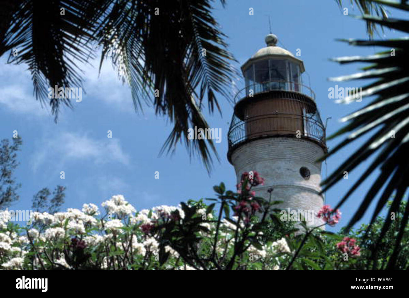 Historic photograph of the Key West Lighthouse in Florida, showcasing ...