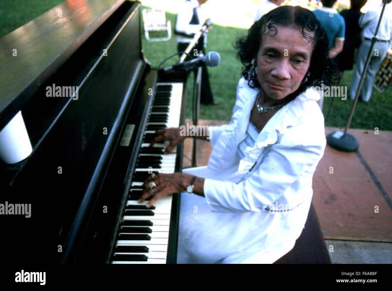 A photograph of pianist Ida Goodson performing at the Great Gulf Coast ...