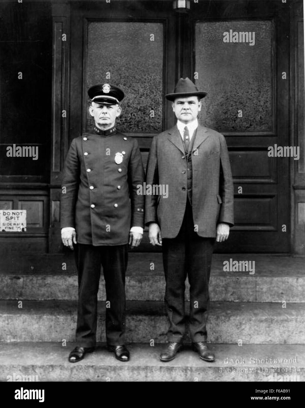 A portrait of Mayor John W. Martin alongside the Jacksonville Police ...