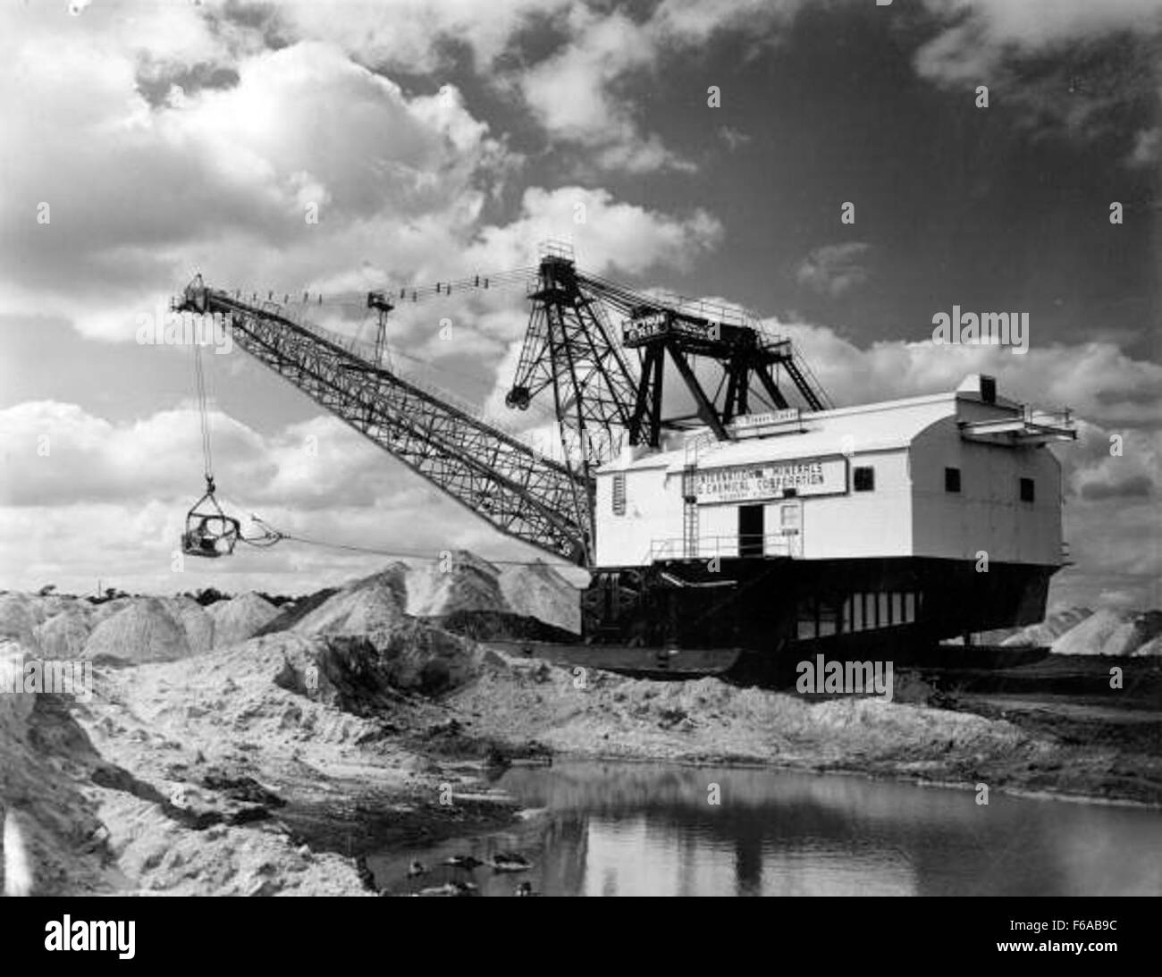A 'Bigger Digger' excavator is seen working at the Peace Valley Mine in ...