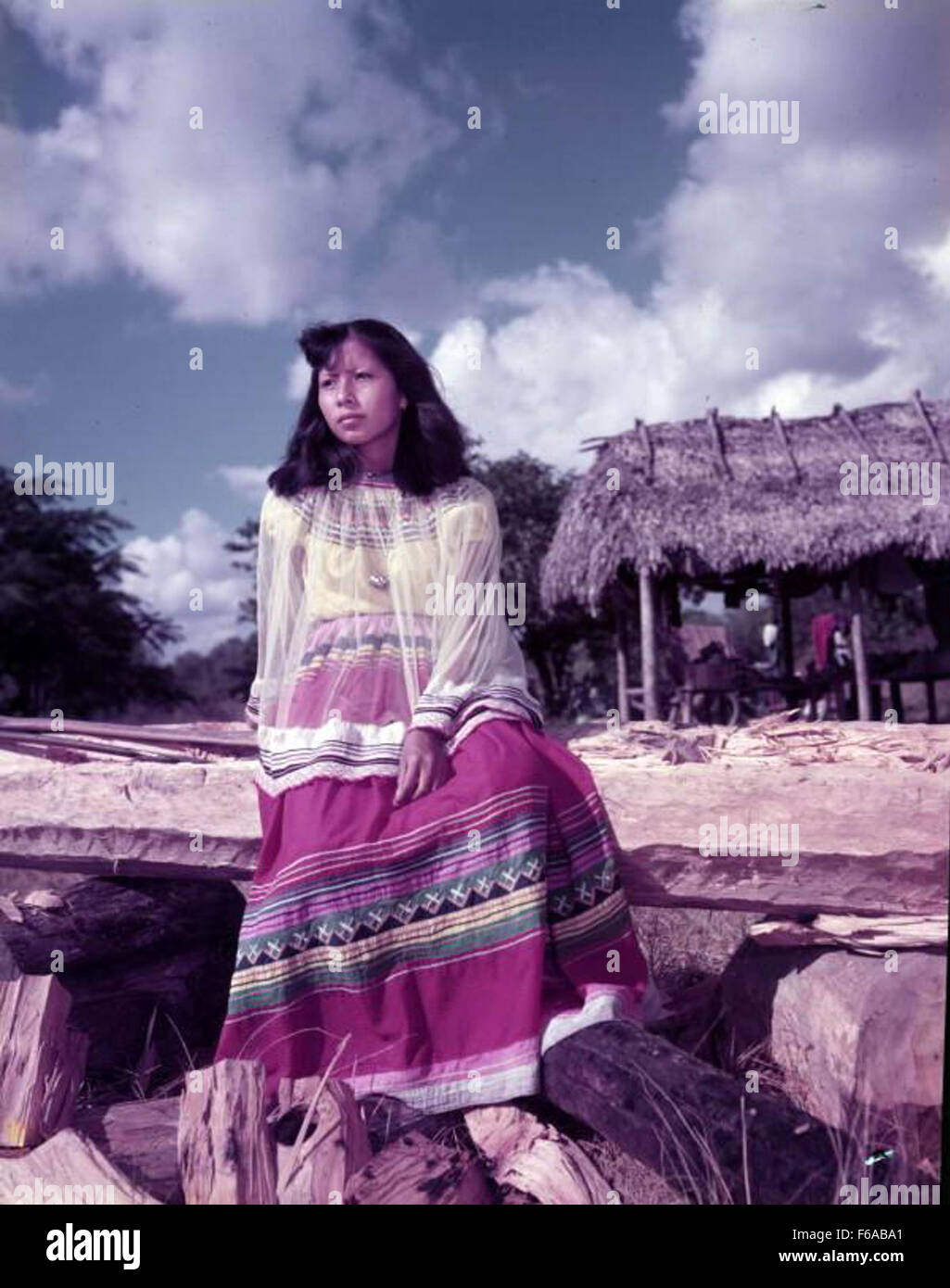 A photograph of Sally Buster at the Hollywood Indian Reservation in ...