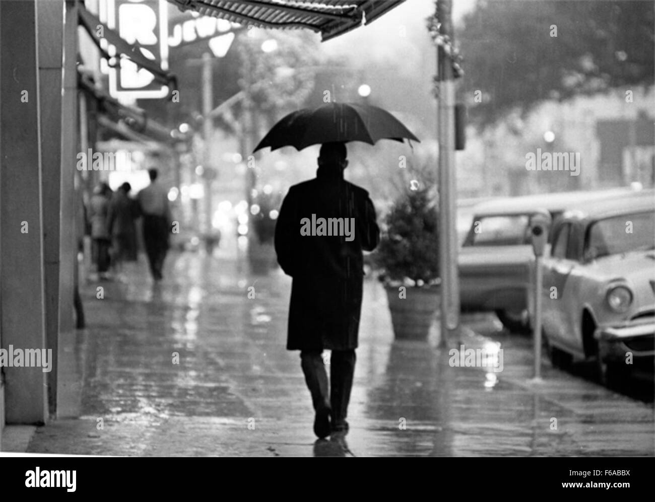 A photograph of people walking on a rainy day in Tallahassee, capturing ...