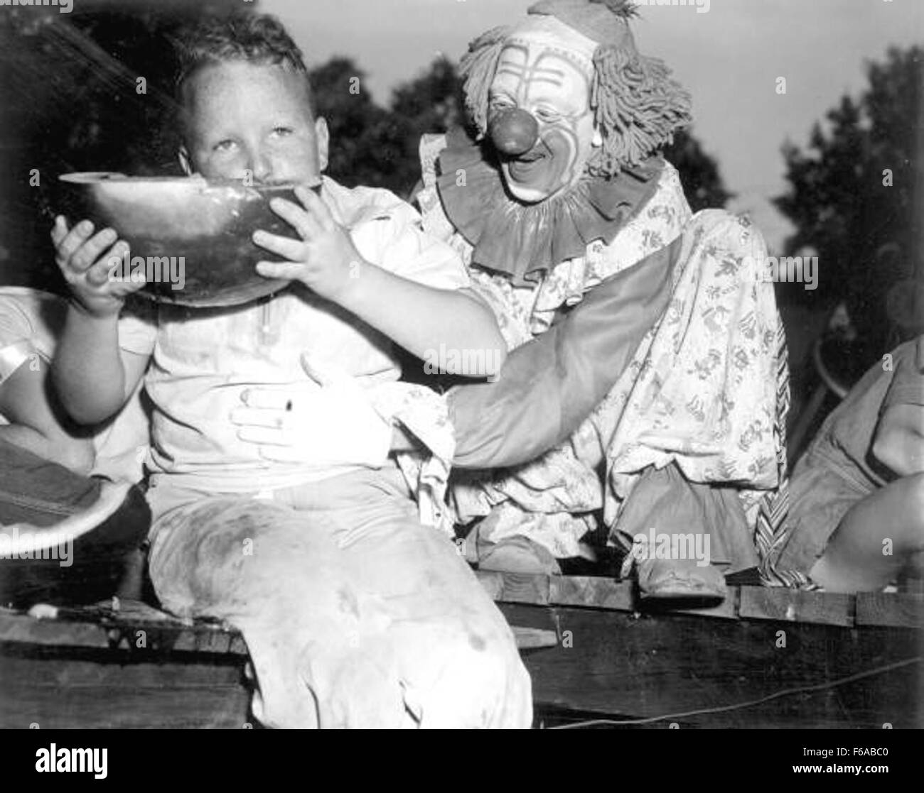 A photo of a watermelon-eating contest held in Leesburg, capturing the ...