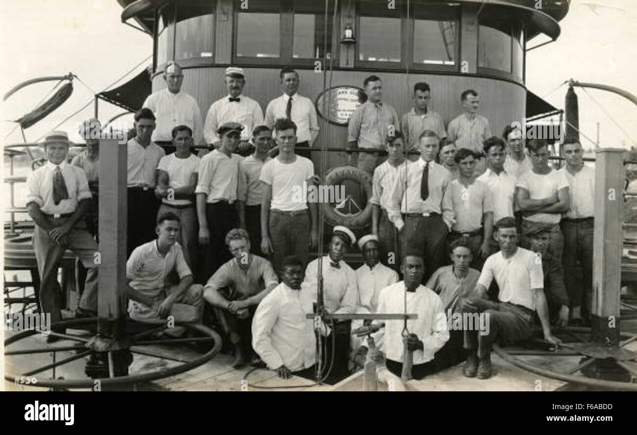 This photo captures the crew members of the Savannah, a vessel ...