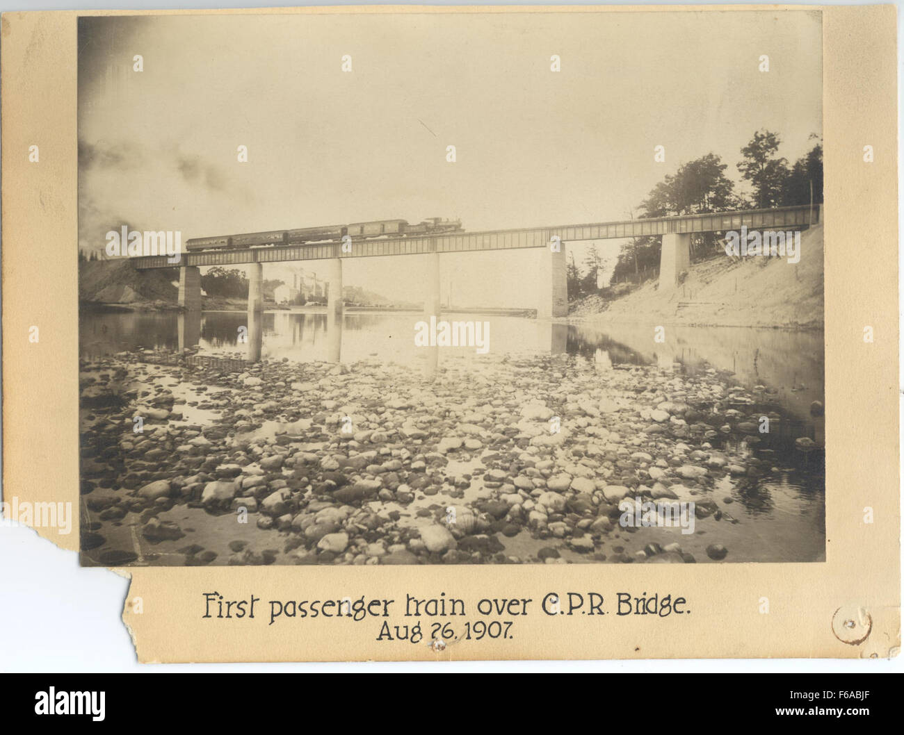 The first passenger train to cross the Canadian Pacific Railway (CPR ...
