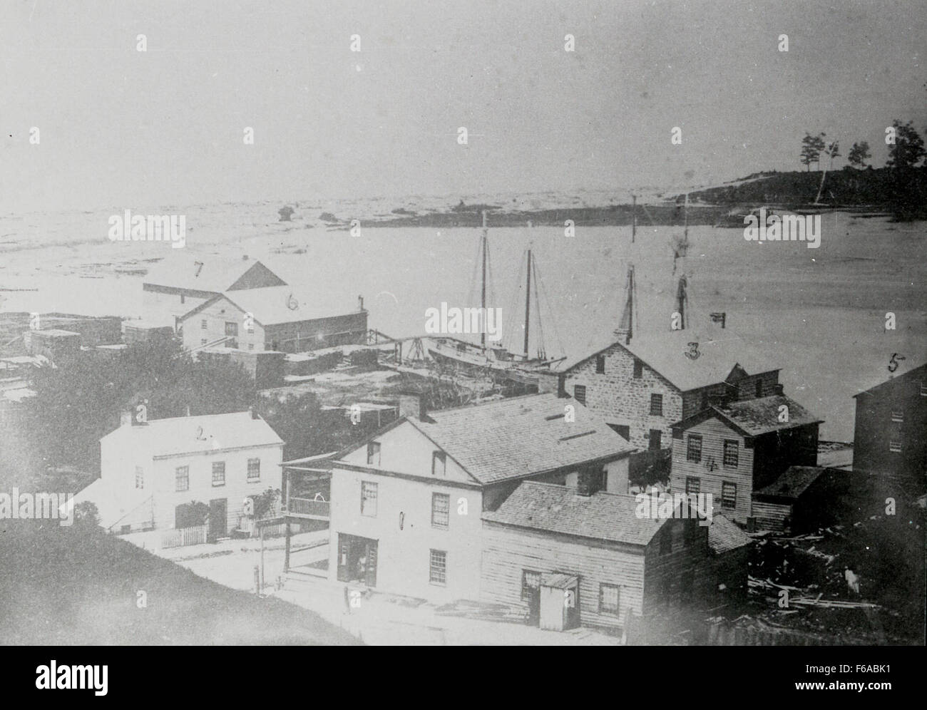 Goderich Harbour, 1860 Stock Photo - Alamy