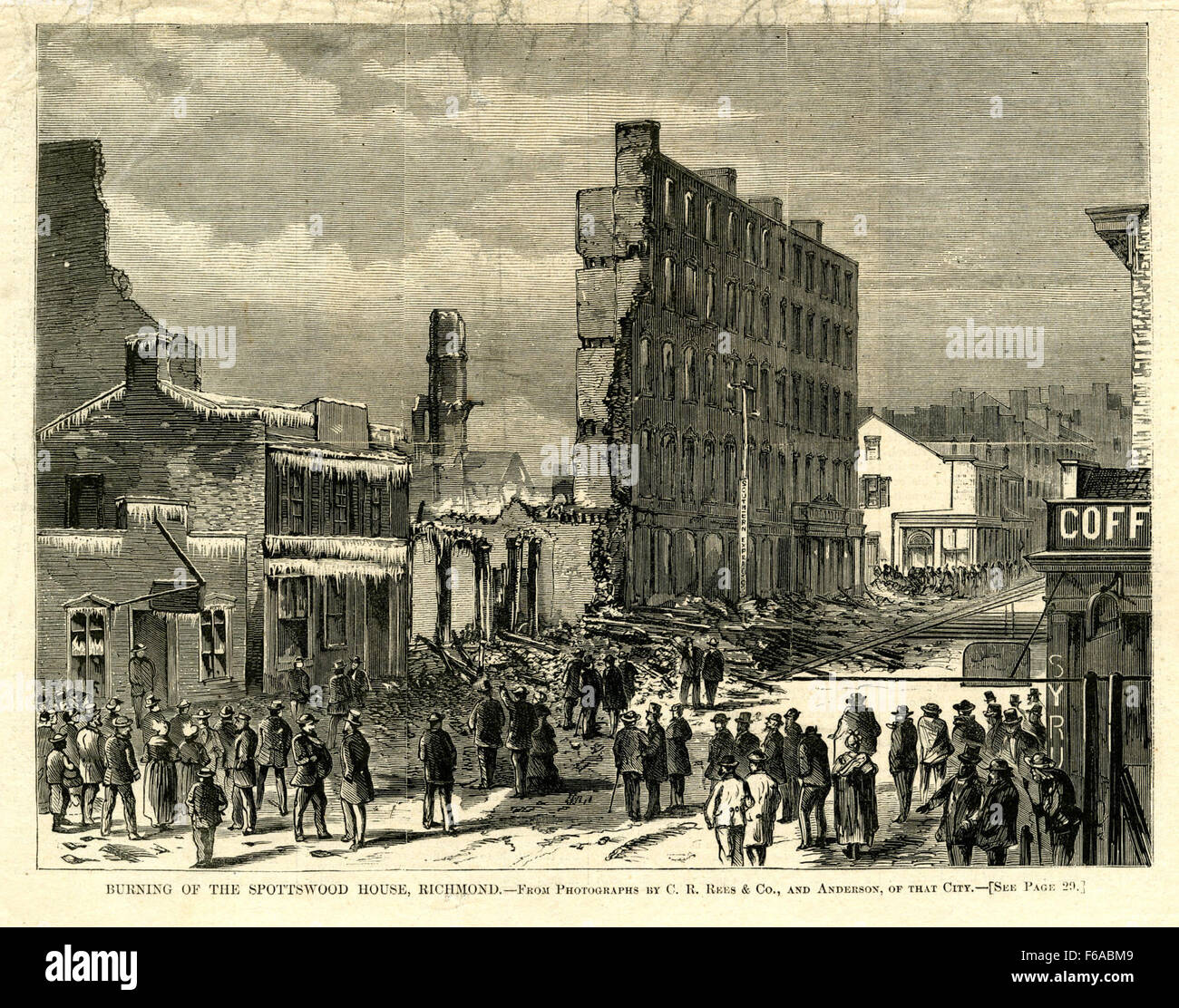 A historical photograph or event depicting the burning of the ...