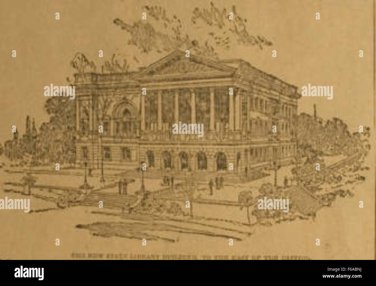 The new state library building is situated to the east of the Capitol ...