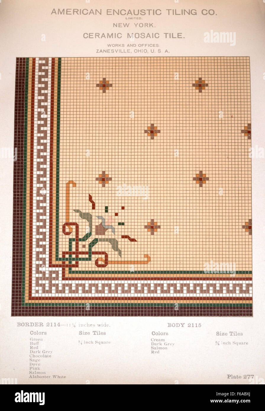 A historical tile design from the American Encaustic Tiling Company ...